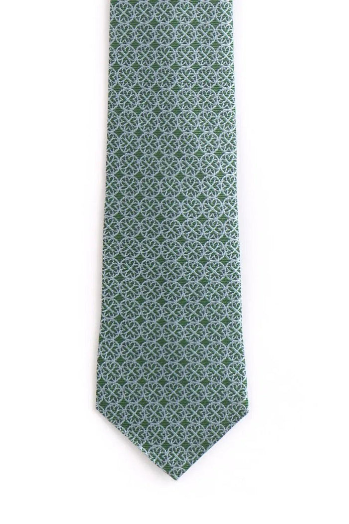 GREEN NARROW SILK TIE